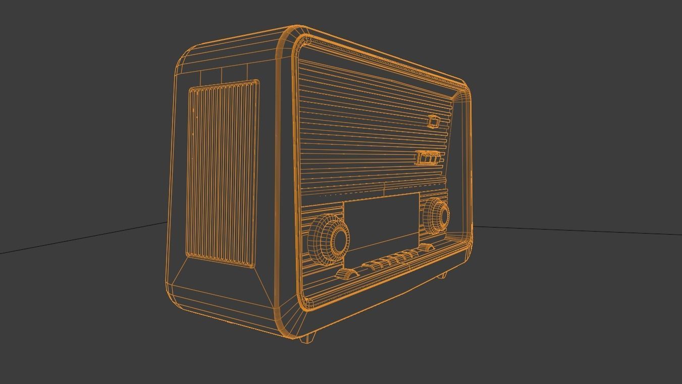 3D model Old Radio VR / AR / low-poly | CGTrader