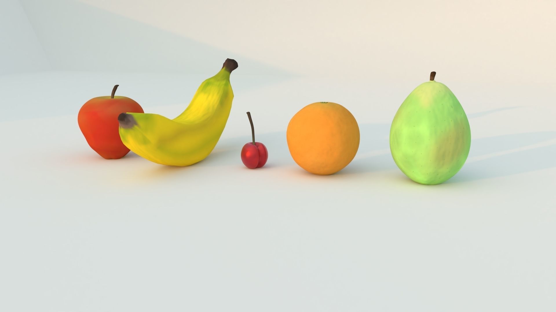 3D model Low-Poly Fruit Pack VR / AR / low-poly | CGTrader