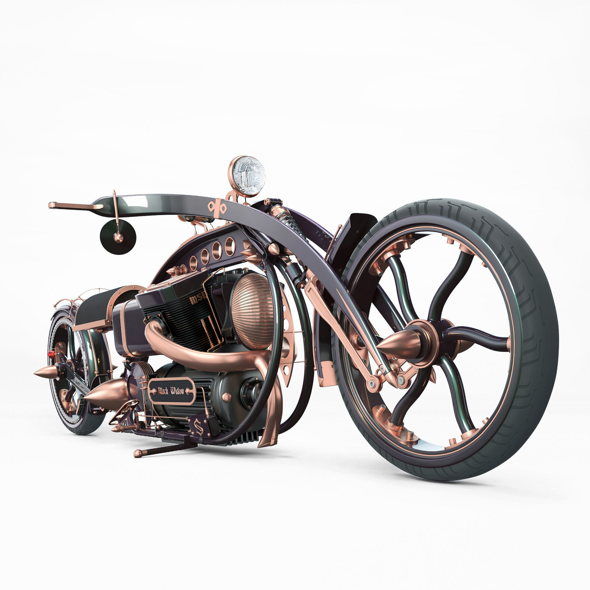 Steam punk bike 3D model | CGTrader