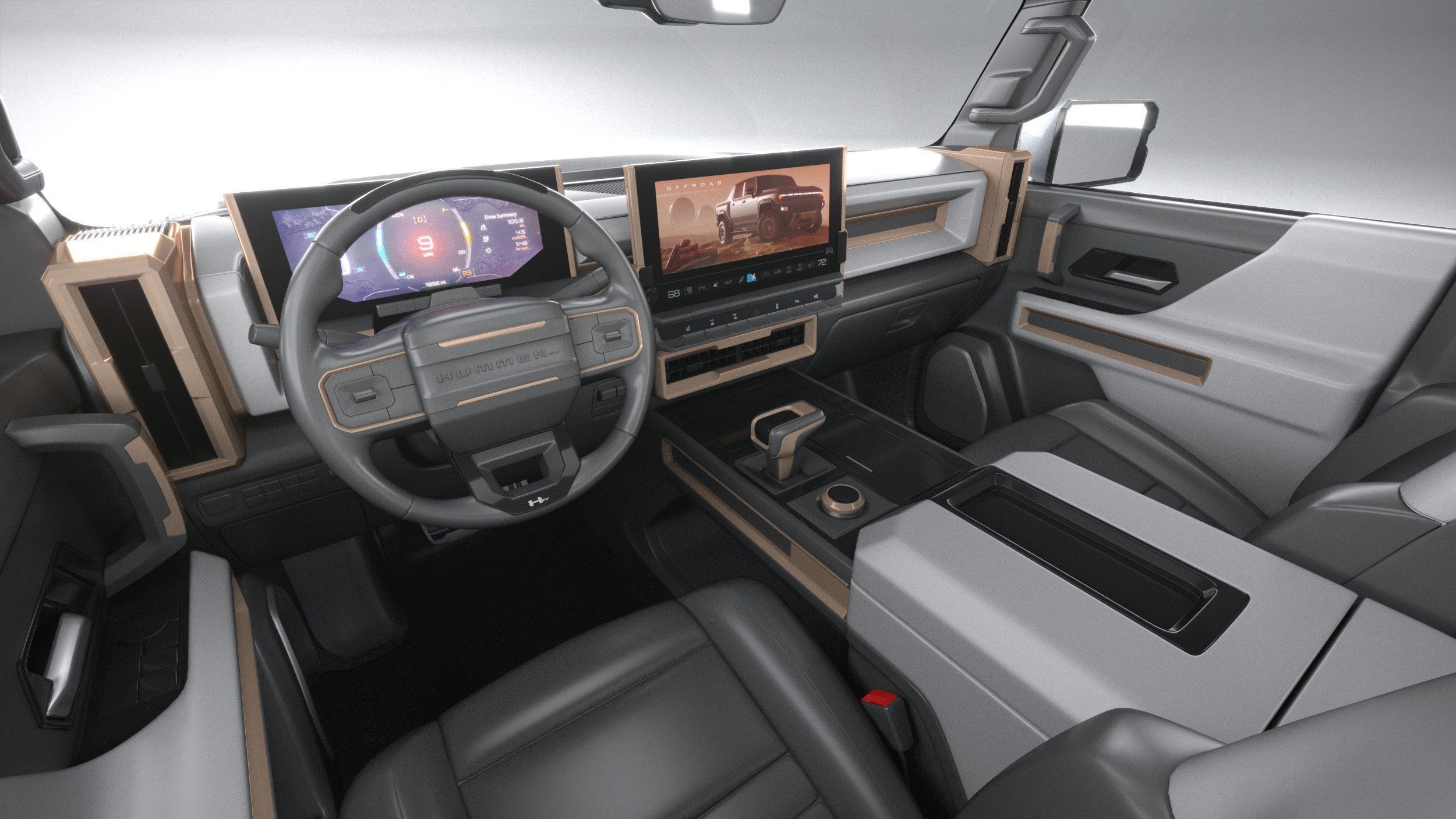 Hummer EV 2022 with interior 3D model | CGTrader