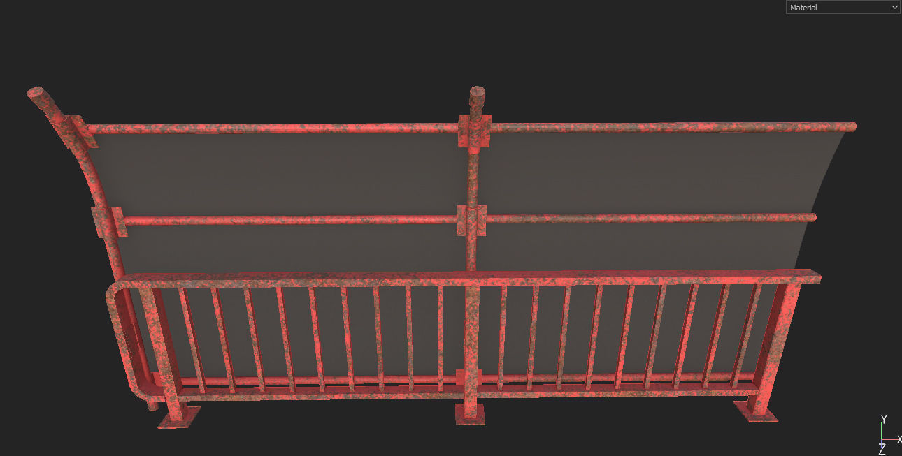 3D model Safety Railing VR / AR / low-poly | CGTrader