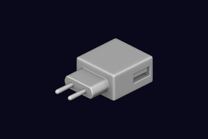 Charger Adapter 3D model | CGTrader