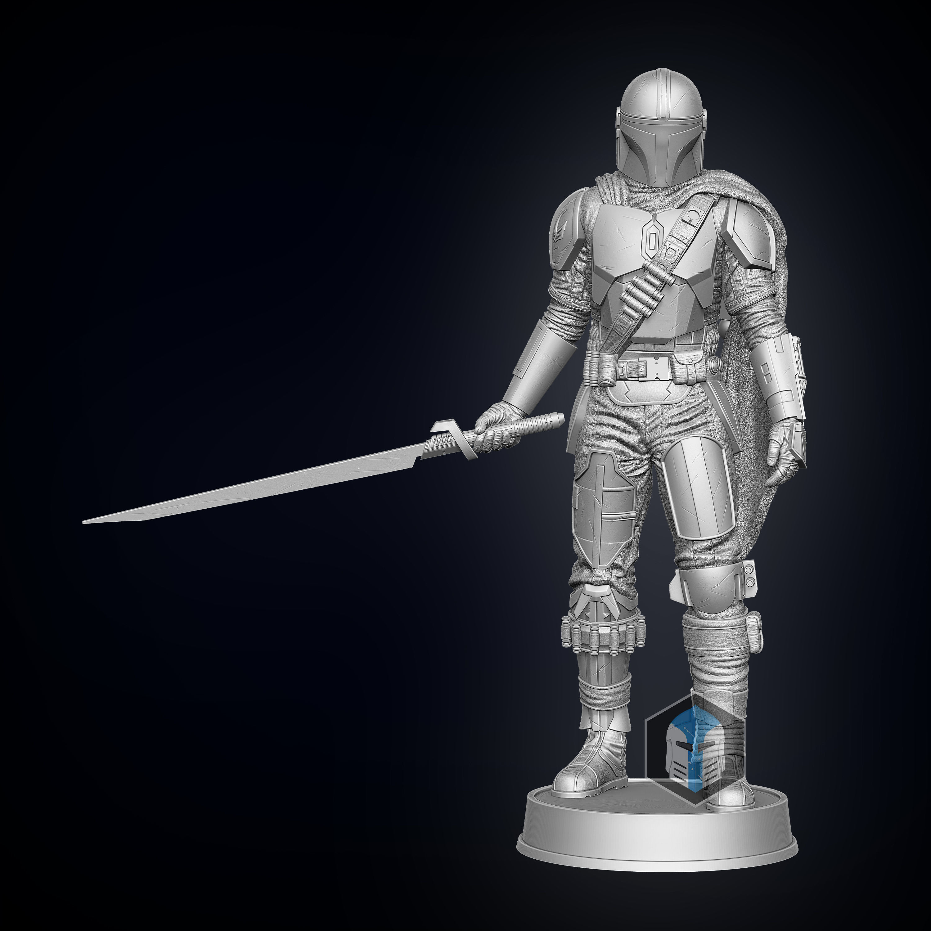 Mandalorian Figurine Season 2 - Pose 3 3D model 3D printable | CGTrader