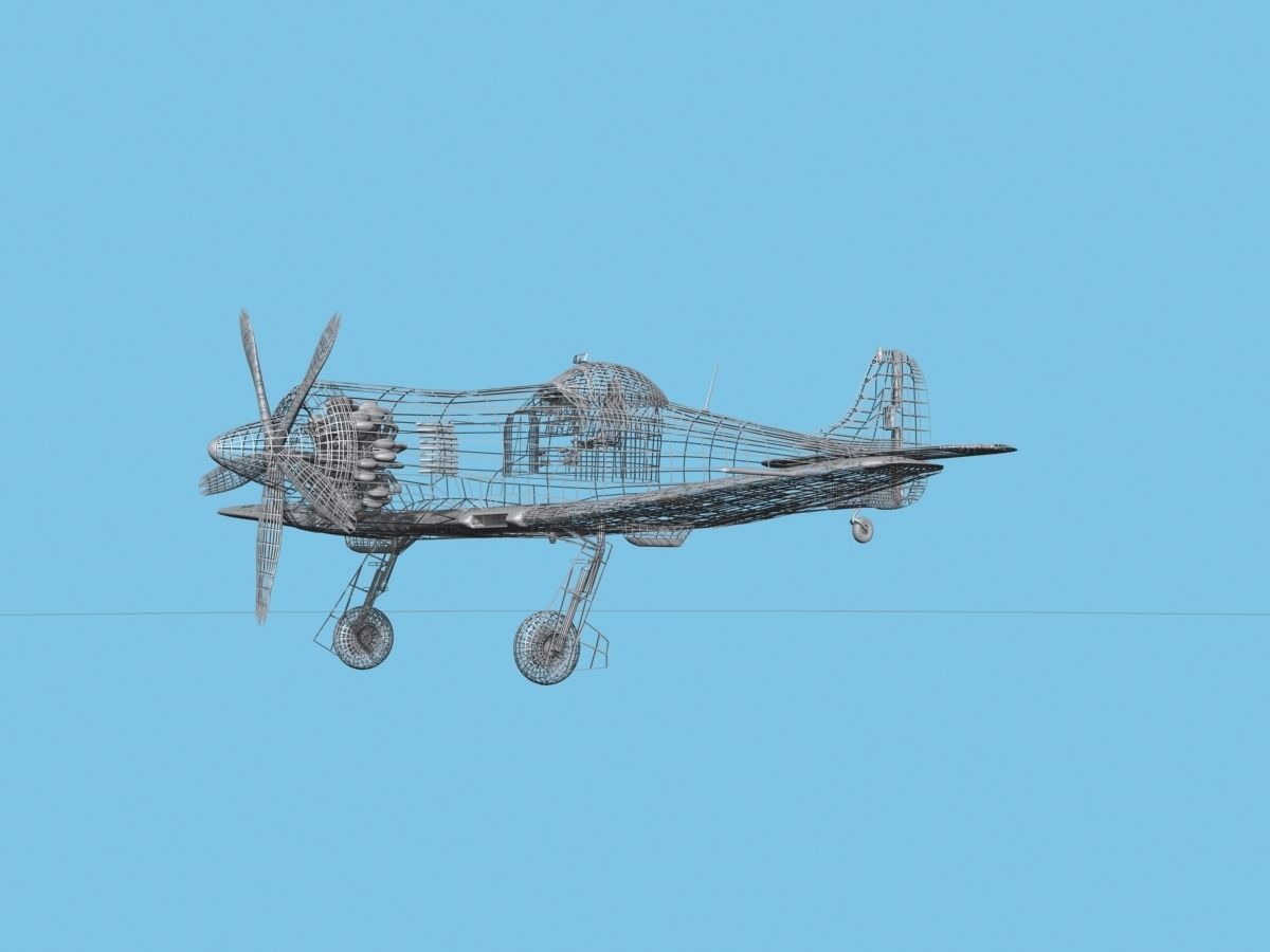 Hawker Tempest MkII RAF FPAF 3D model animated | CGTrader