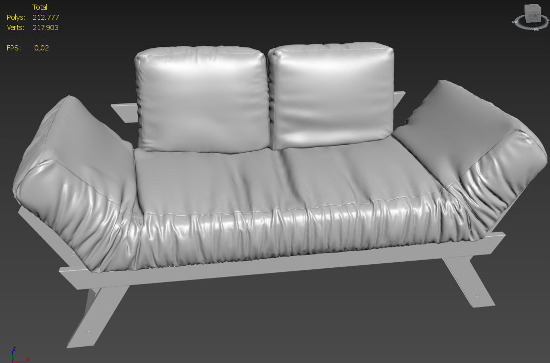 Sofa Bed free 3D model | CGTrader