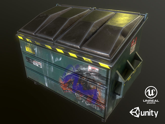 3D model Dumpster prop pbr VR / AR / low-poly | CGTrader