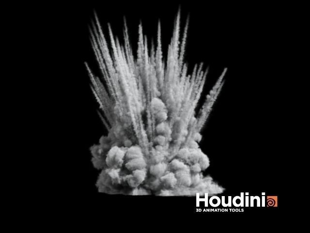3D model Houdini - Shrapnel Explosion VR / AR / low-poly rigged animated | CGTrader