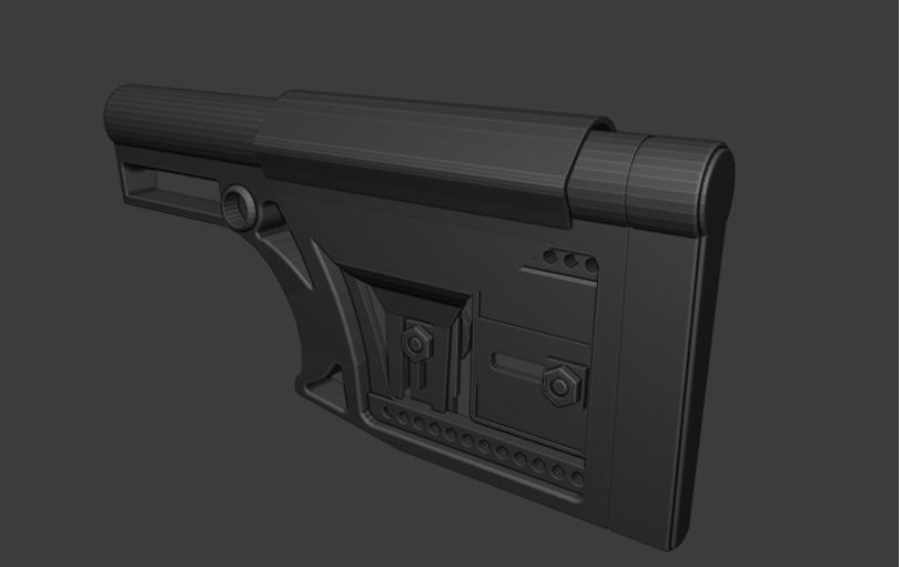LUTH-AR MBA-1 Buttstock 3D model | CGTrader