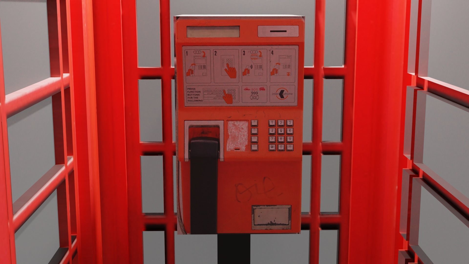 Telephone Booth 3d Model With Textures 3D model | CGTrader