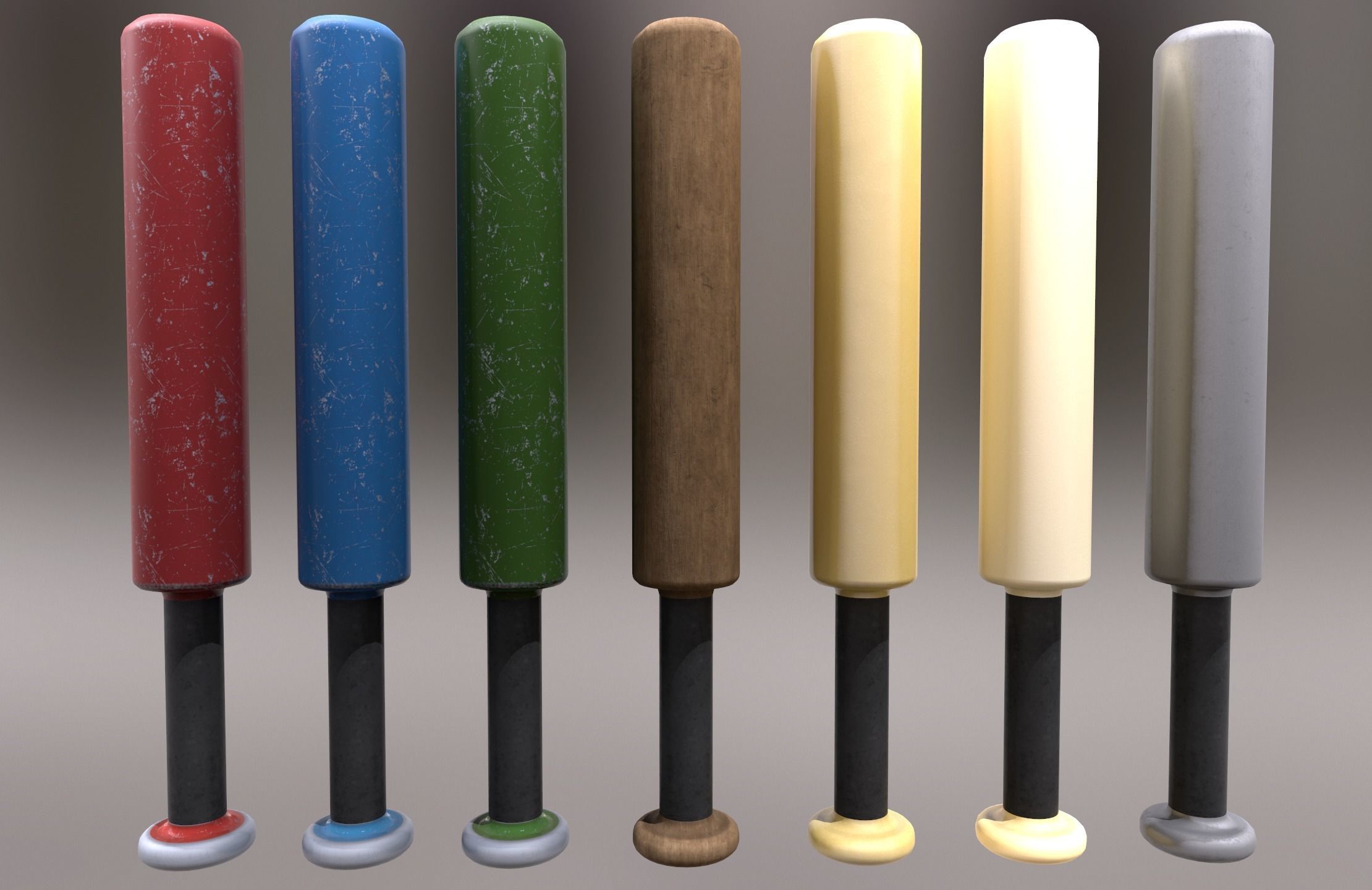 Baseball bat Collection 3D model | CGTrader