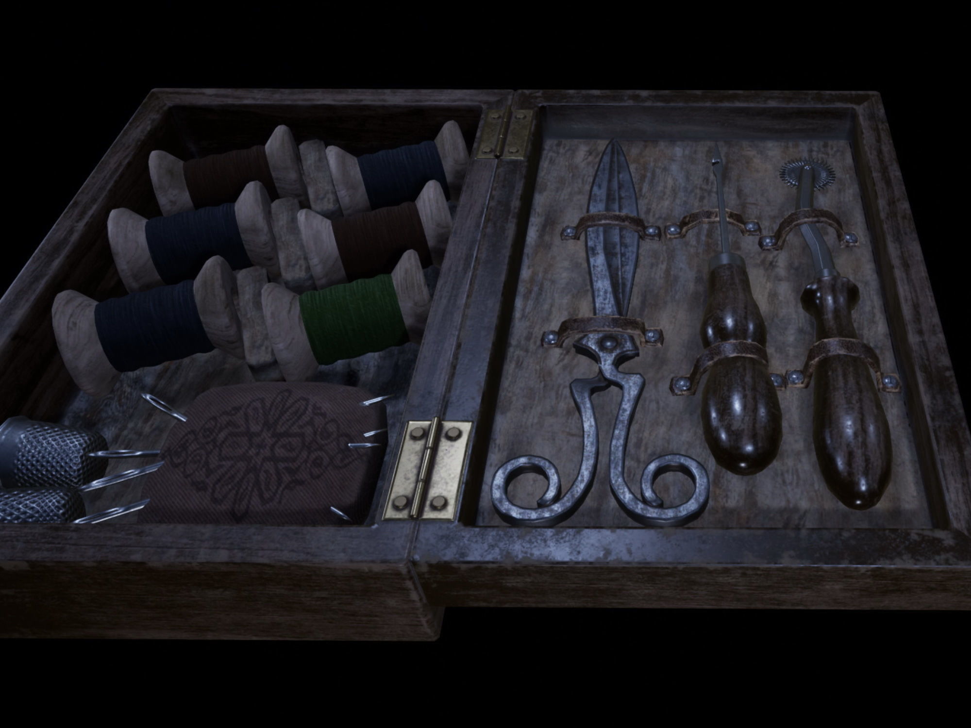 3D model Sewing Kit VR / AR / low-poly | CGTrader