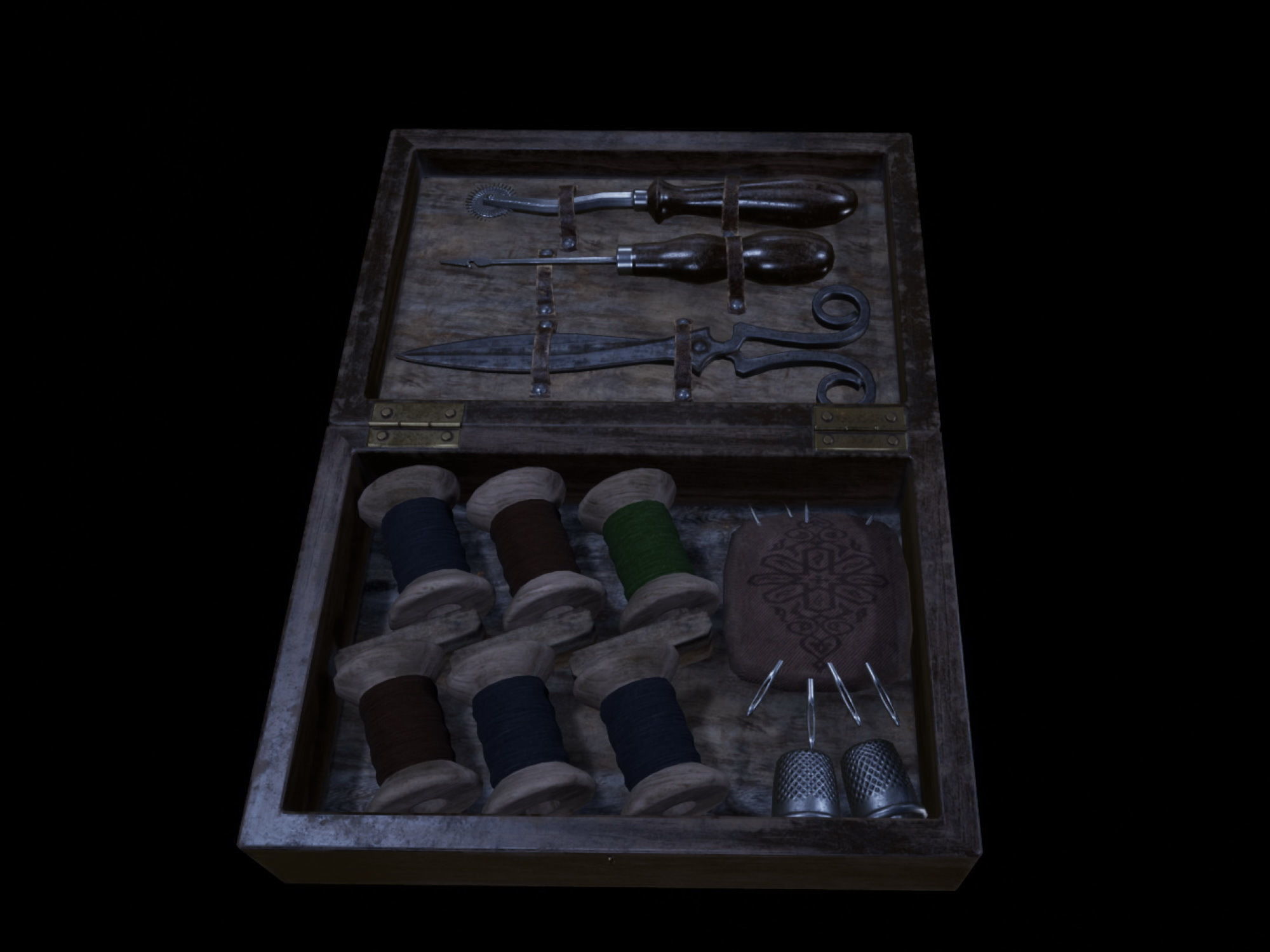 3D model Sewing Kit VR / AR / low-poly | CGTrader