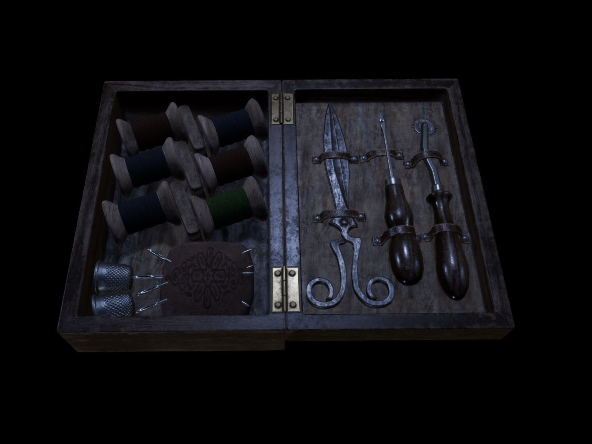 3D model Sewing Kit VR / AR / low-poly | CGTrader
