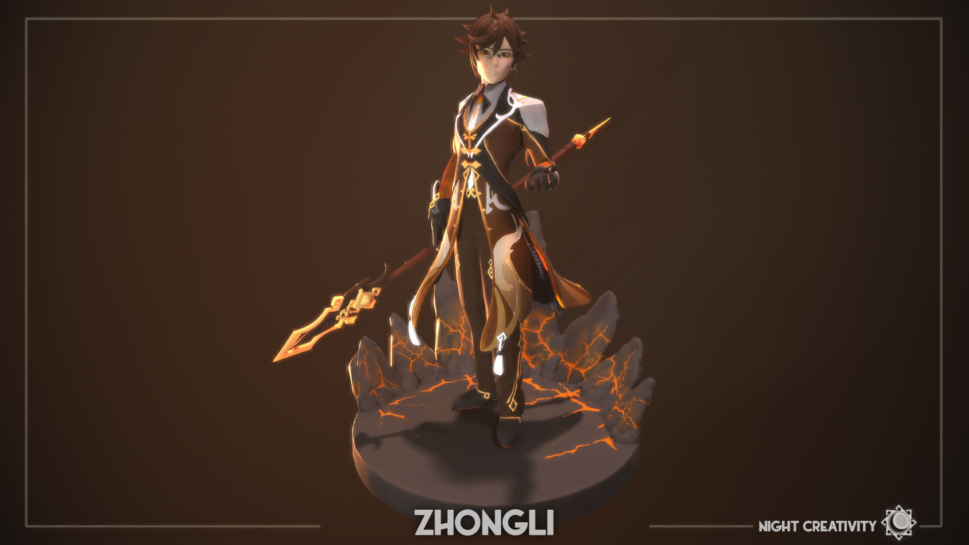 Zhongli - Genshin Impact 3D model 3D printable | CGTrader