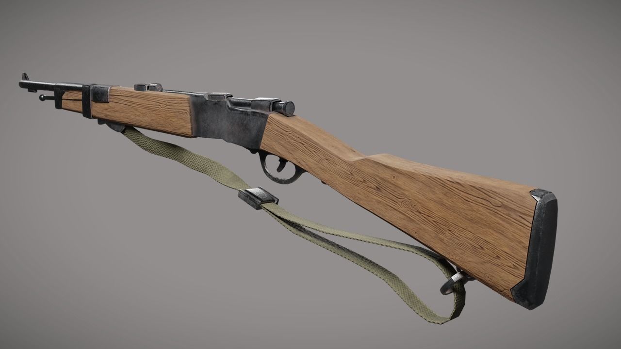 3D model Old Military Rifle VR / AR / low-poly | CGTrader