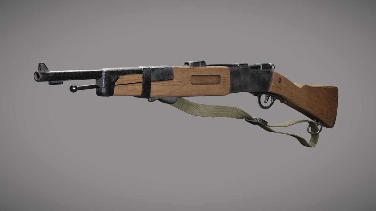 3D model Old Military Rifle VR / AR / low-poly | CGTrader