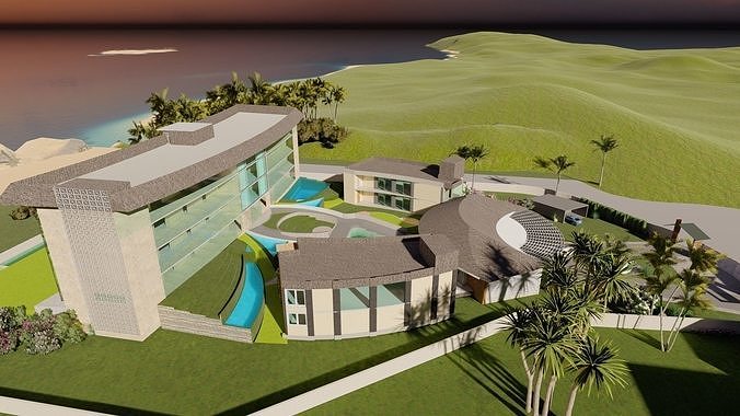 resort model 3D model | CGTrader