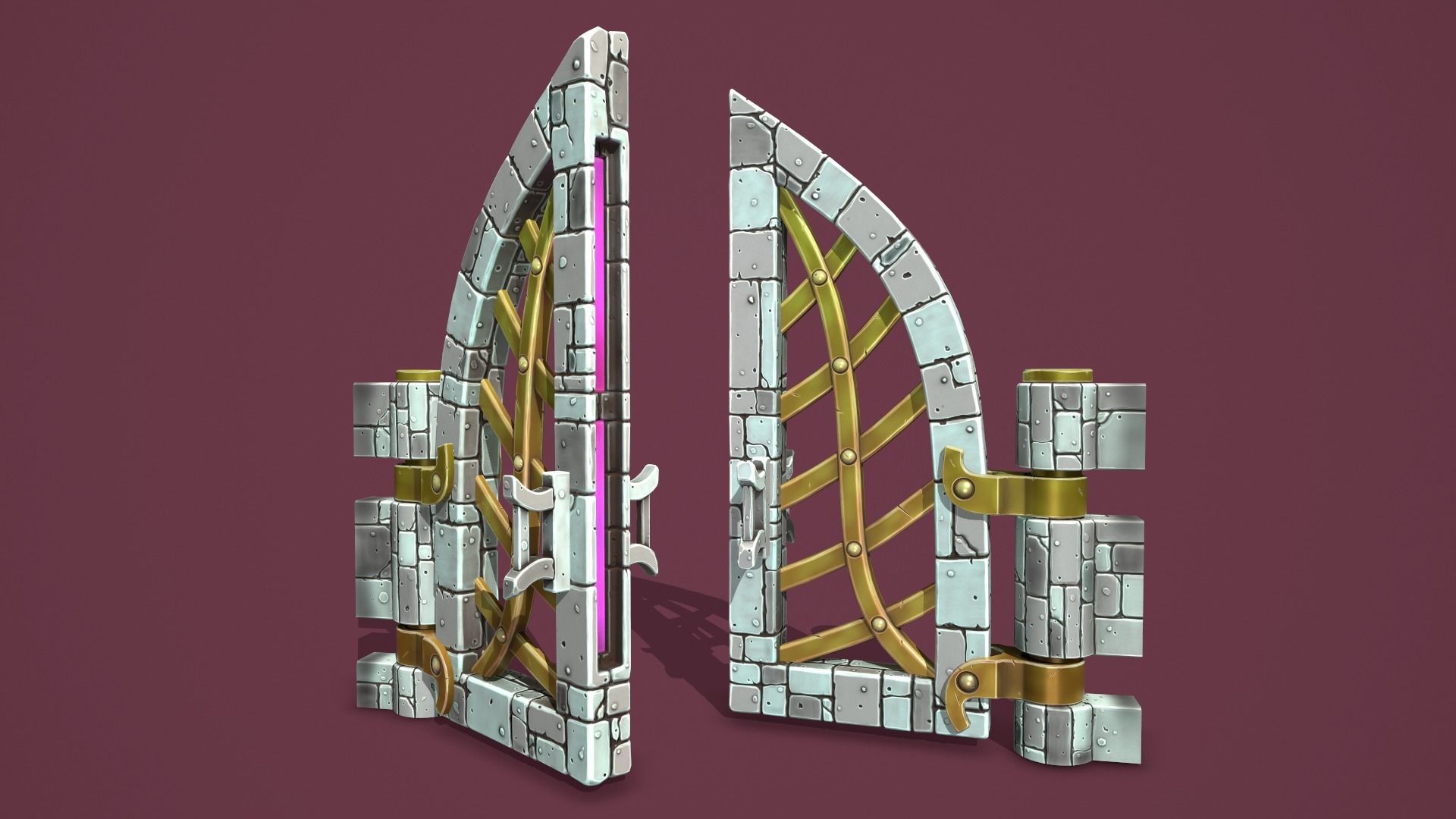3D model Fantasy door VR / AR / low-poly | CGTrader