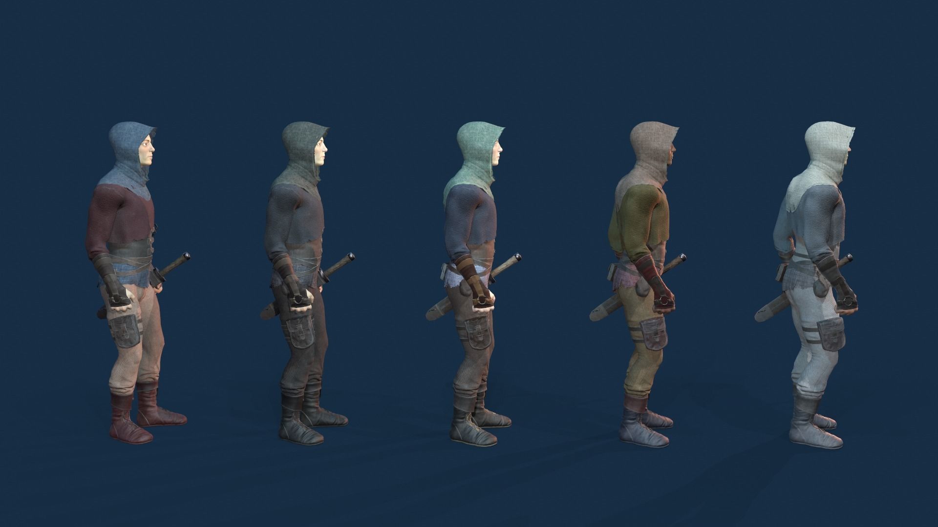 3D model Male Robber VR / AR / low-poly rigged animated | CGTrader