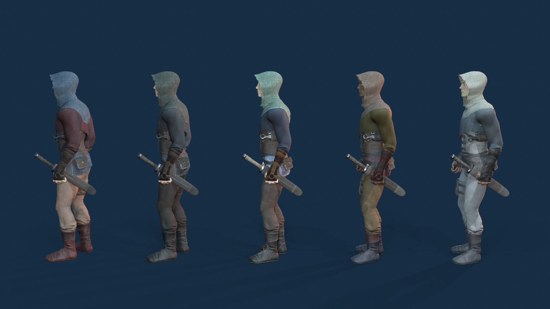 3D model Male Robber VR / AR / low-poly rigged animated | CGTrader