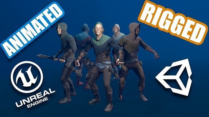 3D model Male Robber VR / AR / low-poly rigged animated | CGTrader