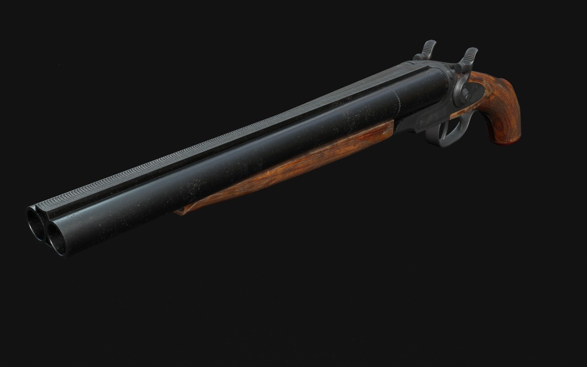 3D model Sawn-off shotgun Double Barrel 12 gauge TOZ-63 VR / AR / low-poly | CGTrader