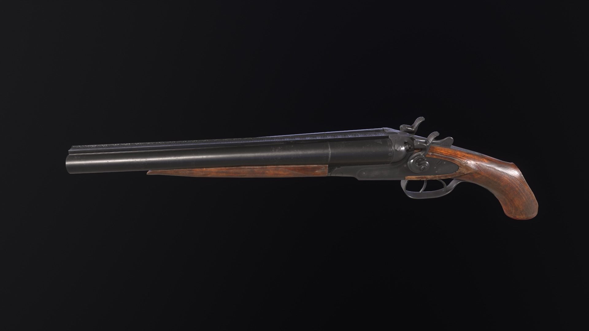 3D model Sawn-off shotgun Double Barrel 12 gauge TOZ-63 VR / AR / low-poly | CGTrader