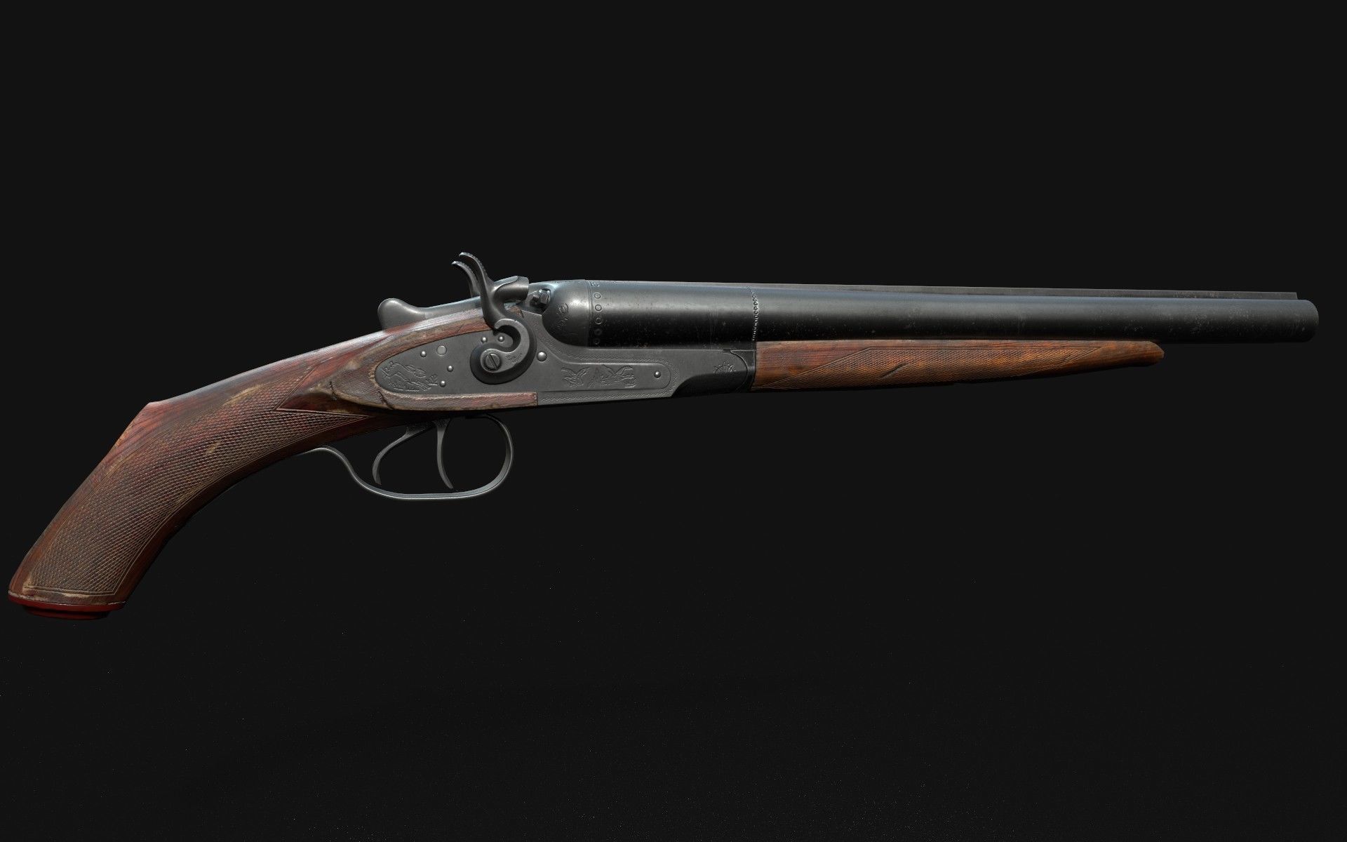 3D model Sawn-off shotgun Double Barrel 12 gauge TOZ-63 VR / AR / low-poly | CGTrader