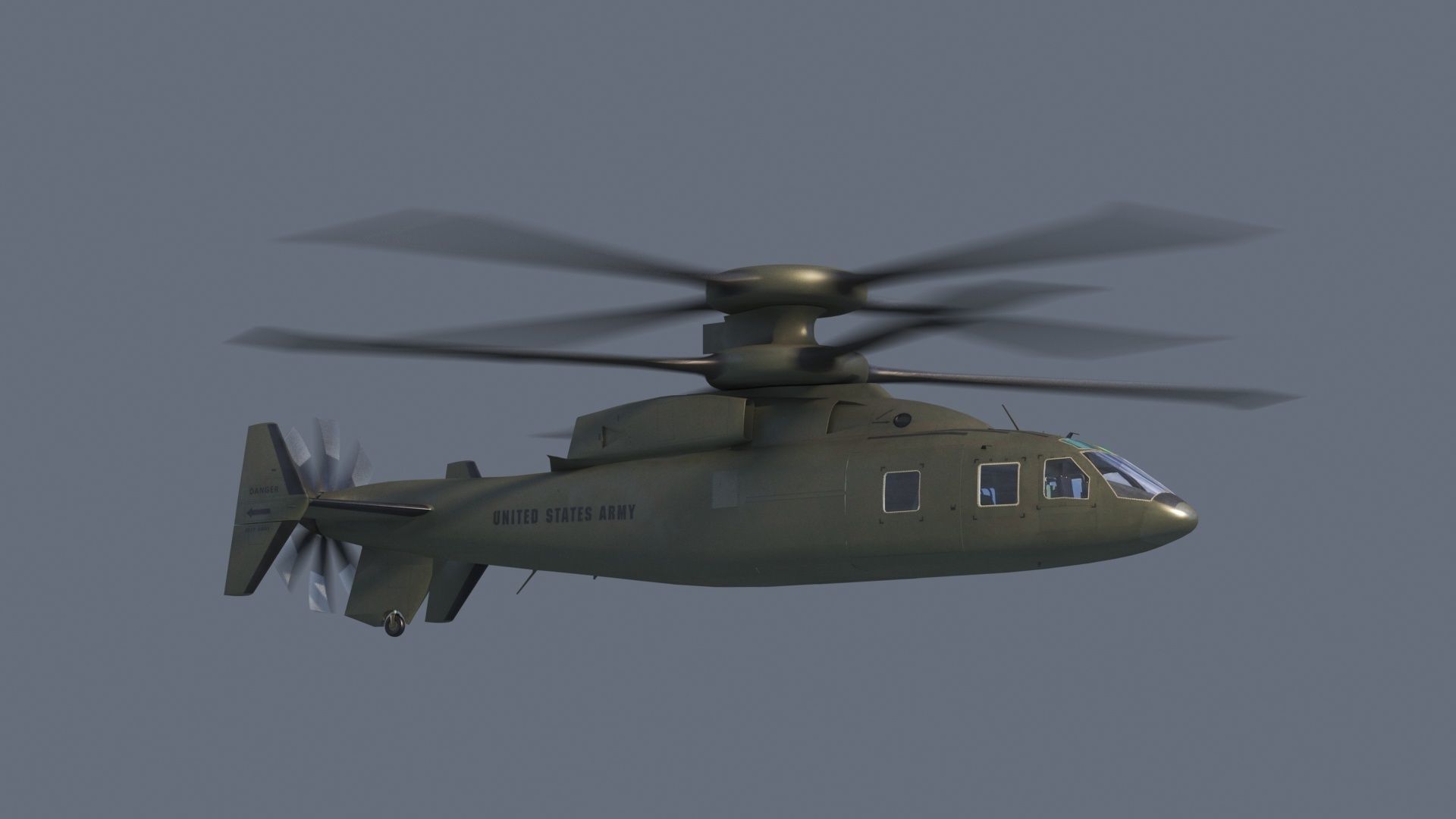 3D model Sikorsky Boeing SB 1 Defiant helicopter VR / AR / low-poly ...