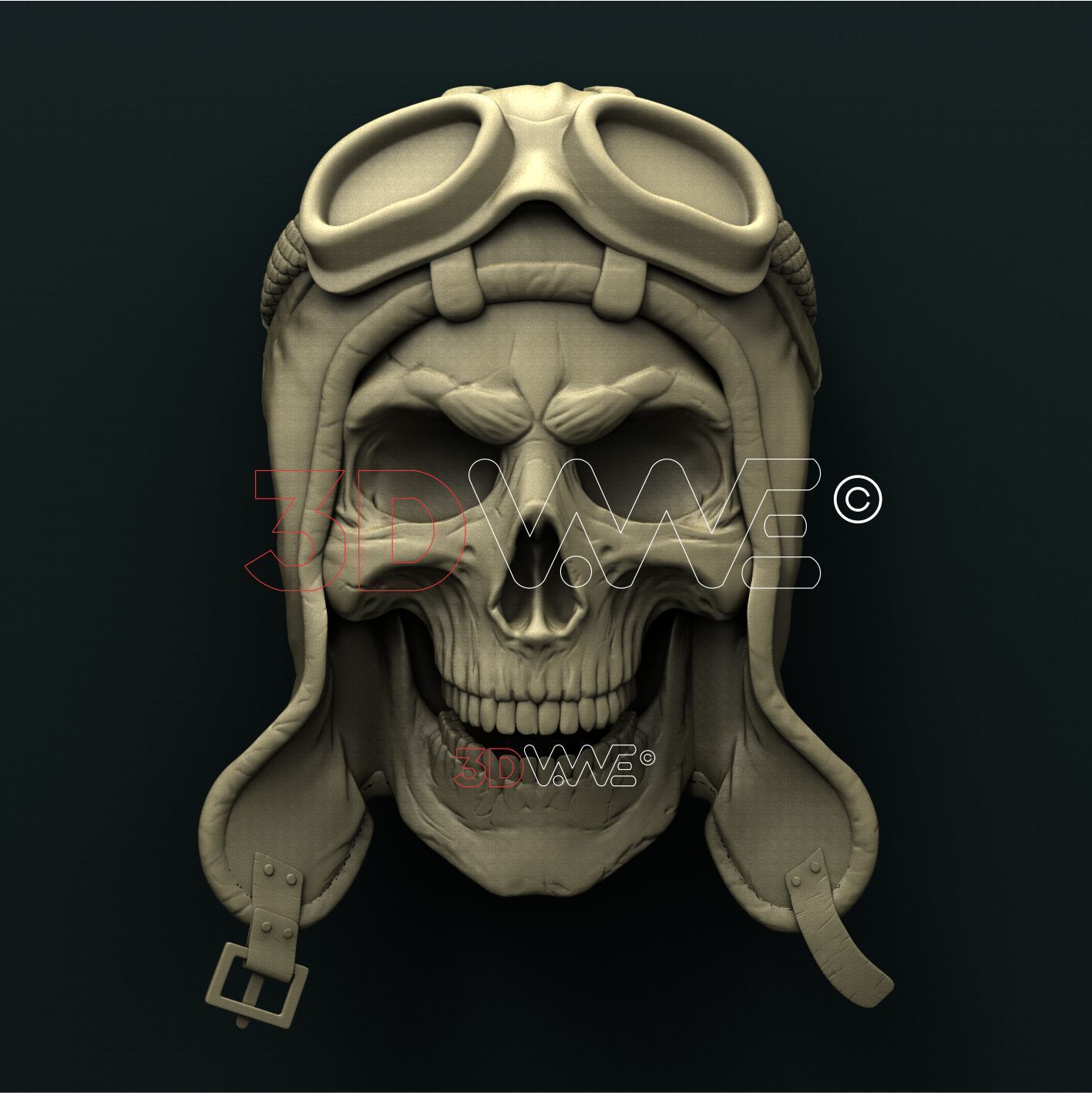BIKER SKULL CNC 3d MODEL 3D model | CGTrader