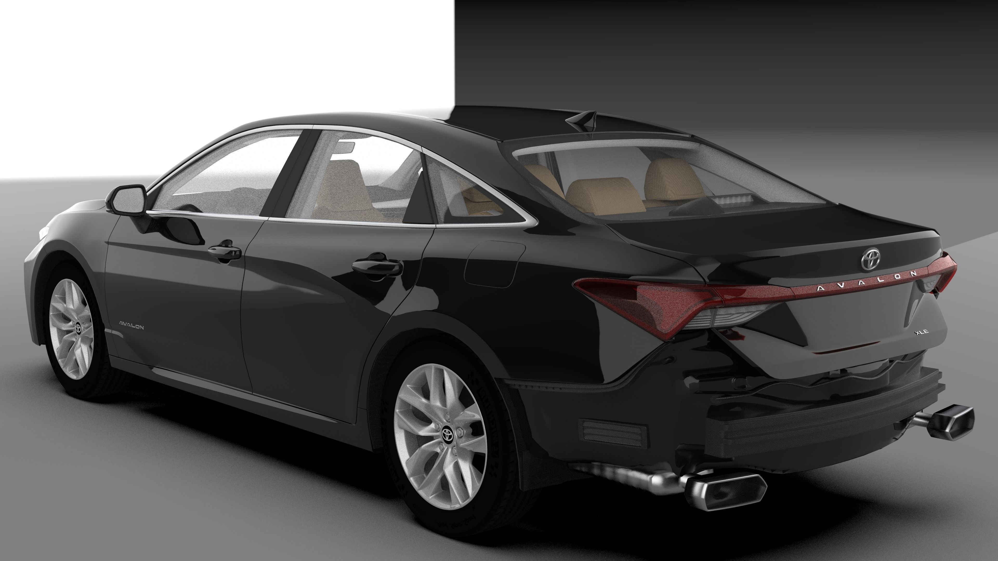 TOYOTA AVALON 2020 XLE HQ INTERIOR Rear Bumper Support 3D model 3D ...