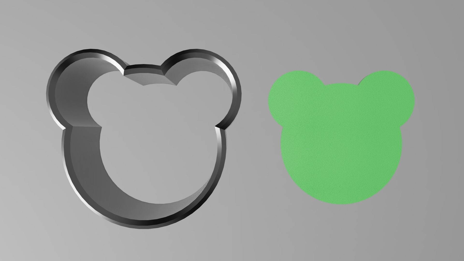 Bear Cake Mold STL OBJ FBX Files Autodesk Fusion 360 free 3D model 3D ...