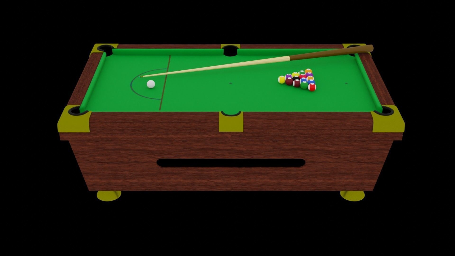 3D model Pool Table VR / AR / low-poly | CGTrader
