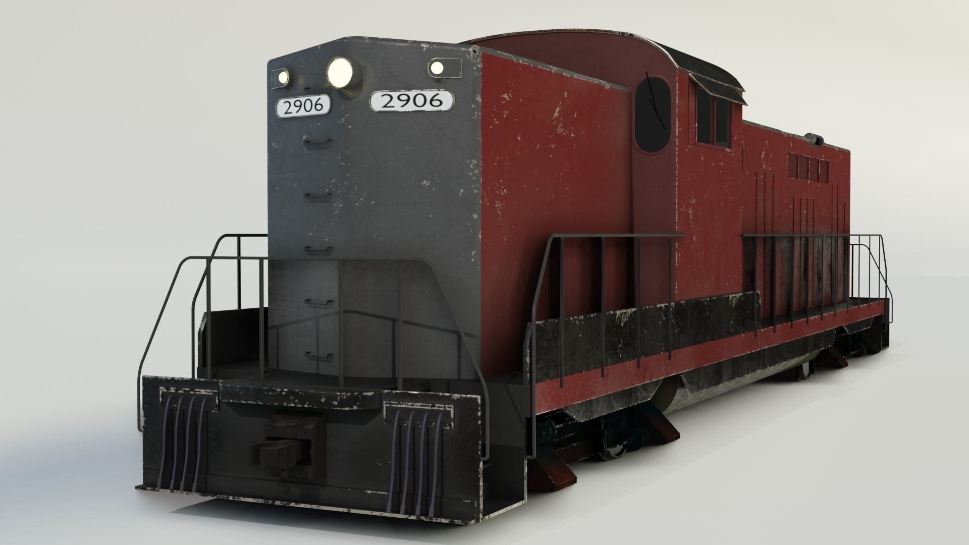 3D Model Collection Two diesel locomotive 3D models VR / AR / low-poly ...