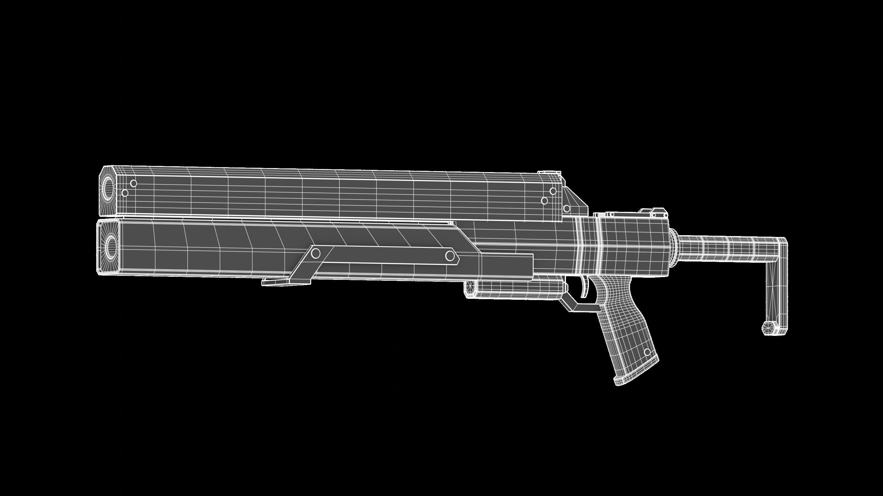 Futuristic Gun 3D model | CGTrader