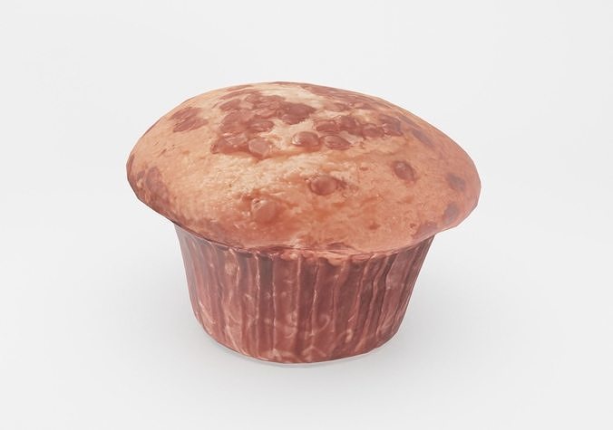 3D model Chocolate Chip Muffin VR / AR / low-poly | CGTrader