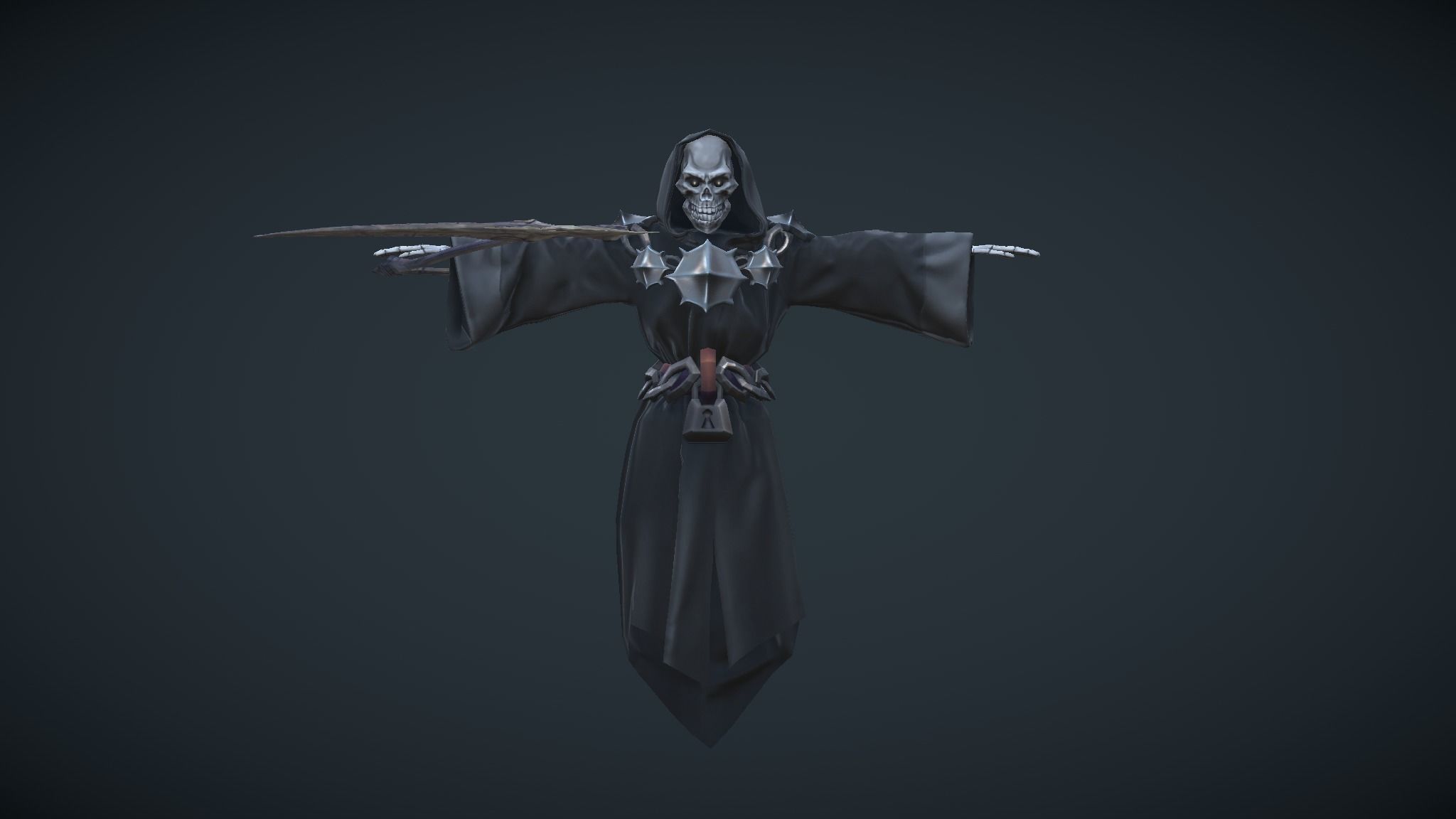 3D model Ghost With Scythe VR / AR / low-poly rigged animated | CGTrader