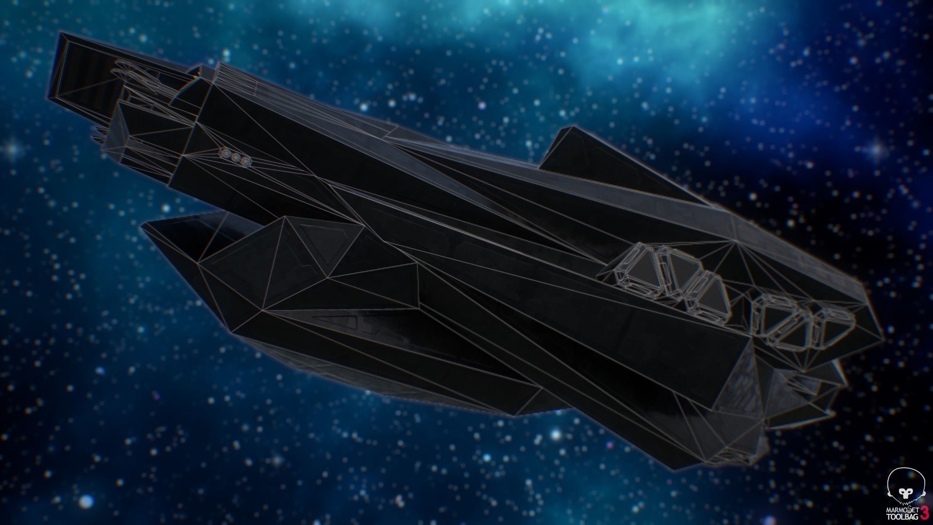 3D model Amun-Ra Class Stealth Ship The Expanse VR / AR / low-poly ...