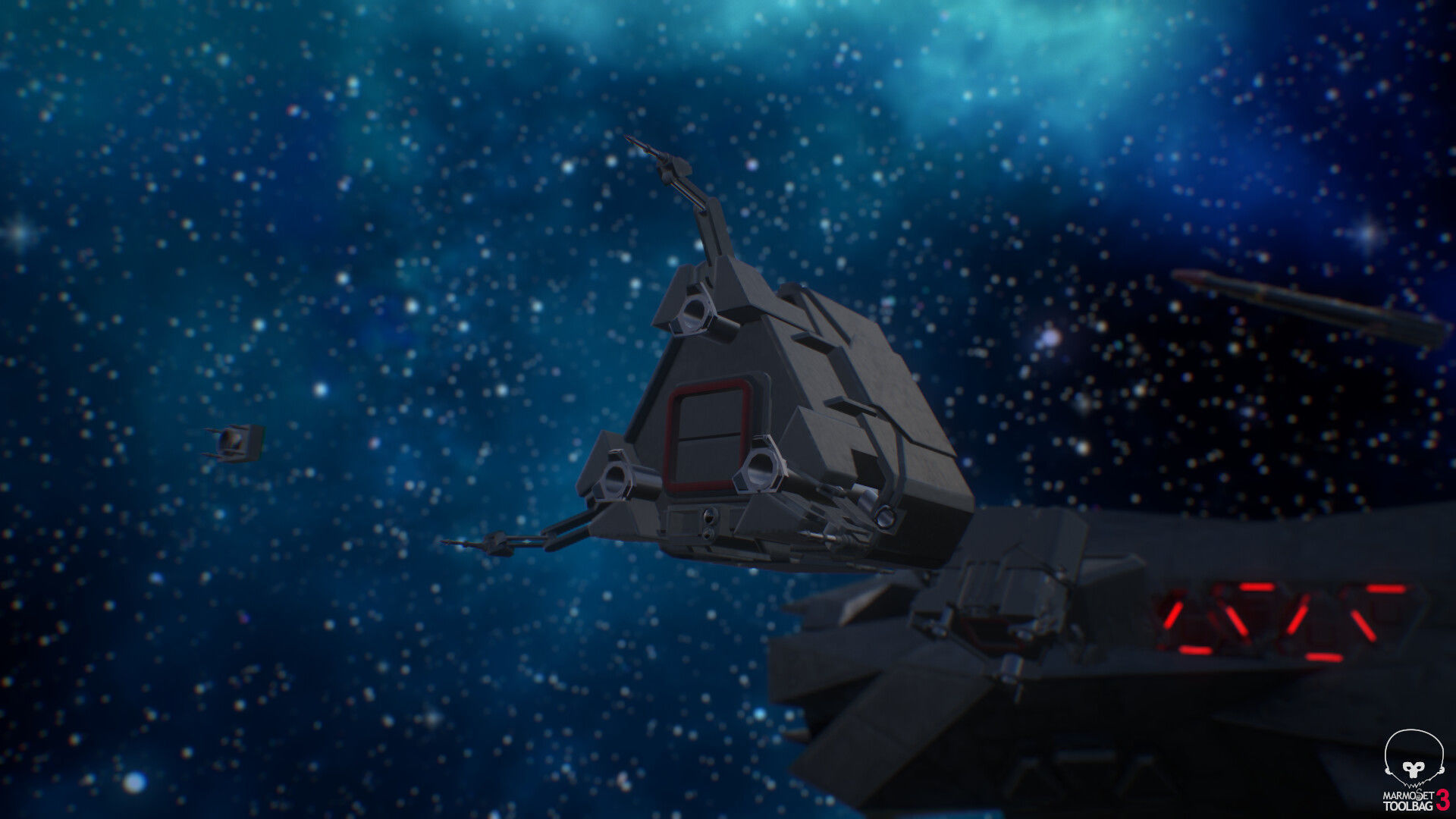 3D model Amun-Ra Class Stealth Ship The Expanse VR / AR / low-poly ...