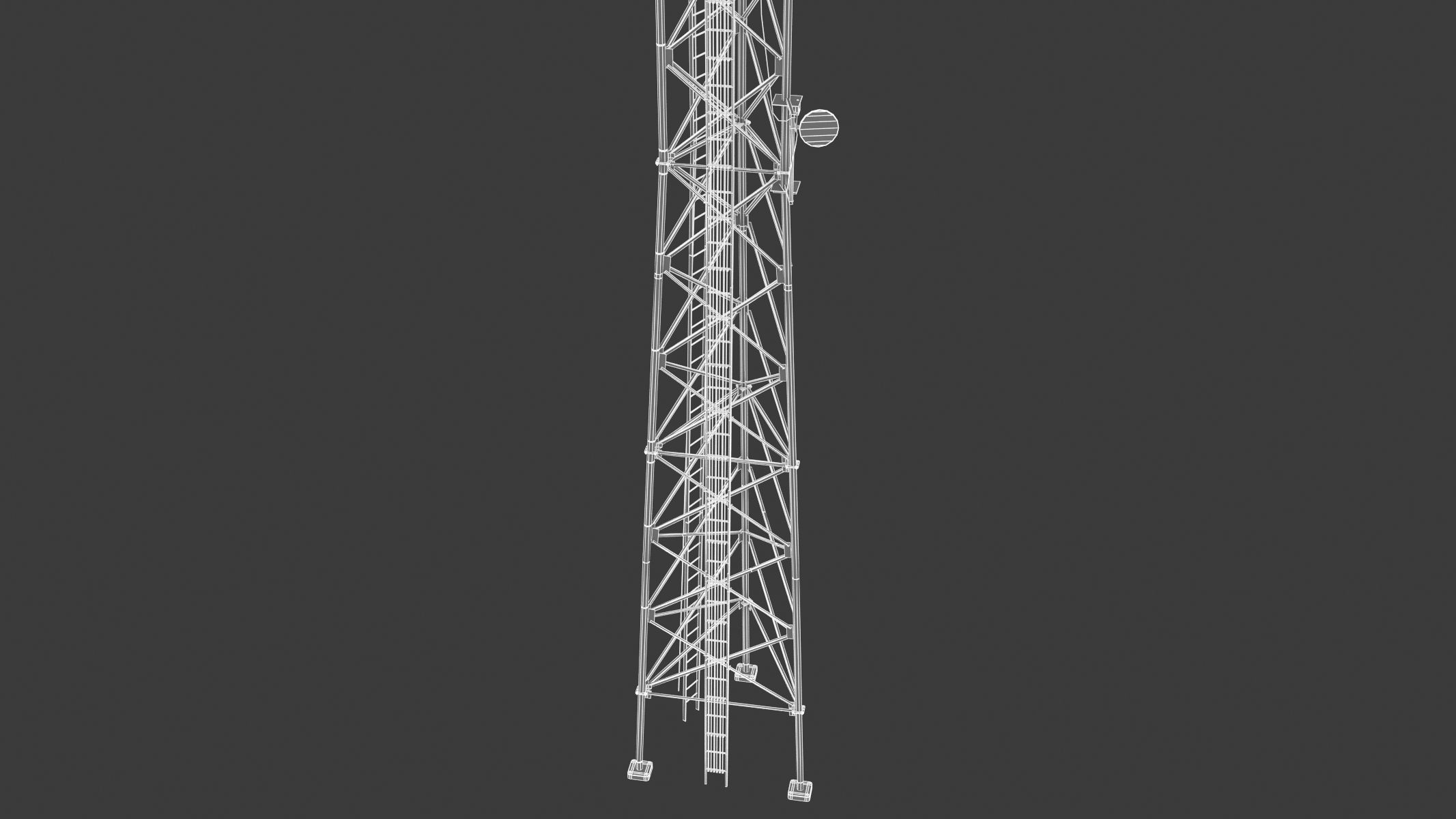 3D model Telecommunication Tower 03 VR / AR / low-poly | CGTrader