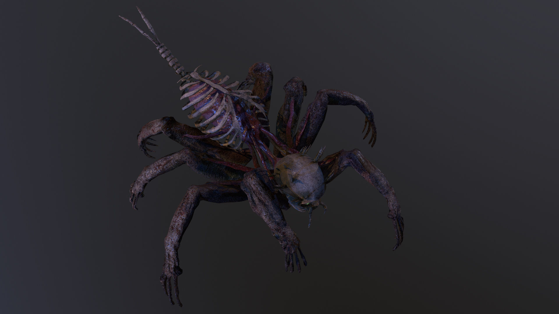 3D model Monster Bone Spider VR / AR / low-poly | CGTrader