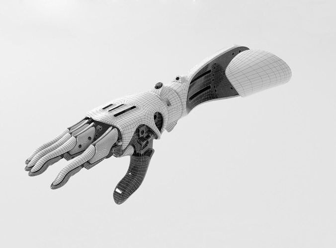 Robot arm with complete parts 3D model | CGTrader