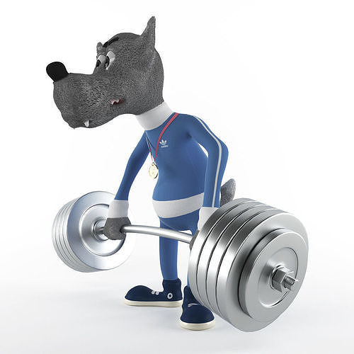 3D model wolf athlete VR / AR / low-poly | CGTrader