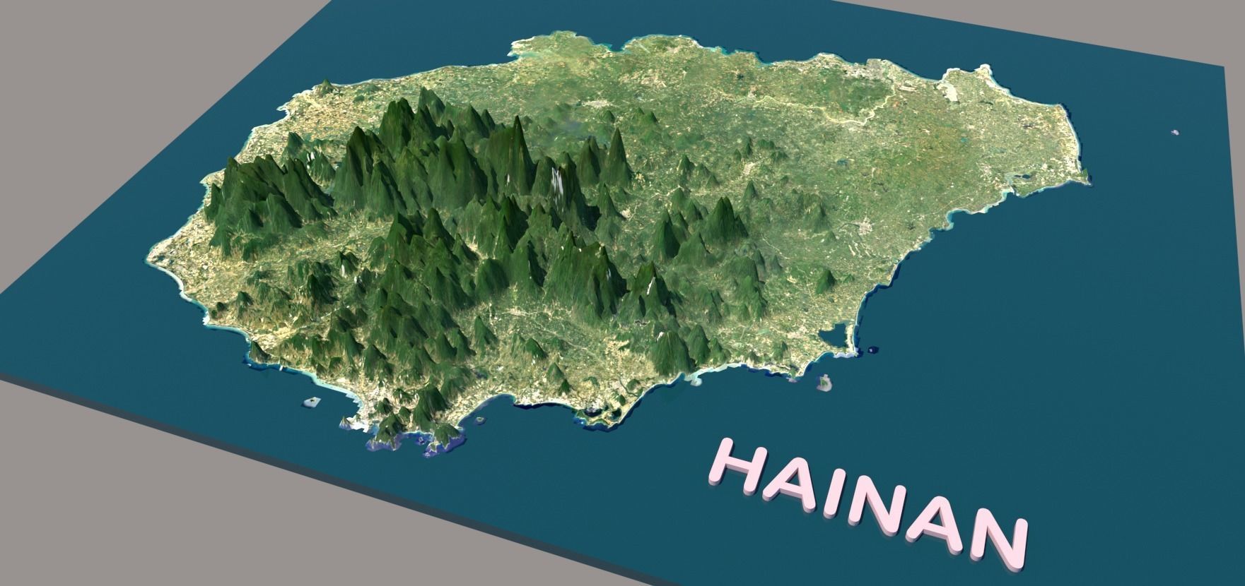 Hainan island 3D Terrain Digital Elevation Model 3D model | CGTrader