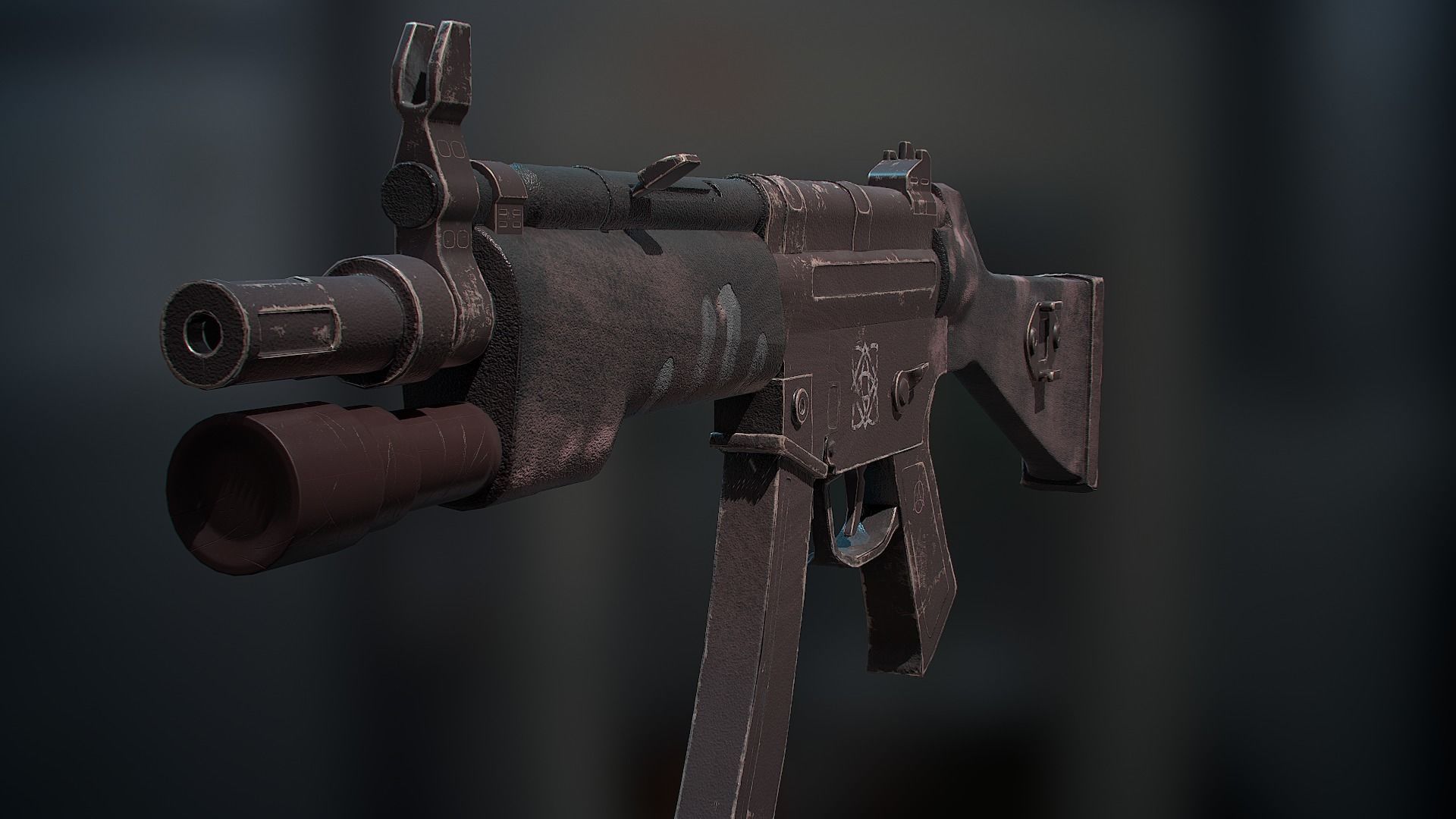 3D model Weapon model MP5 VR / AR / low-poly | CGTrader