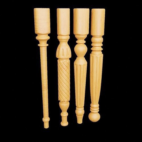 Balusters set of gold candlesticks 3D model | CGTrader