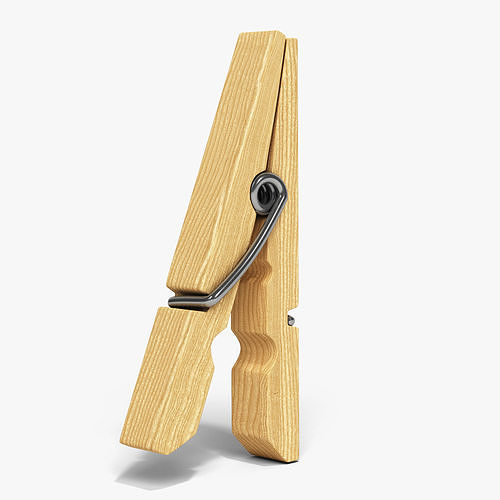 3D model Wooden clothespin VR / AR / low-poly rigged animated | CGTrader