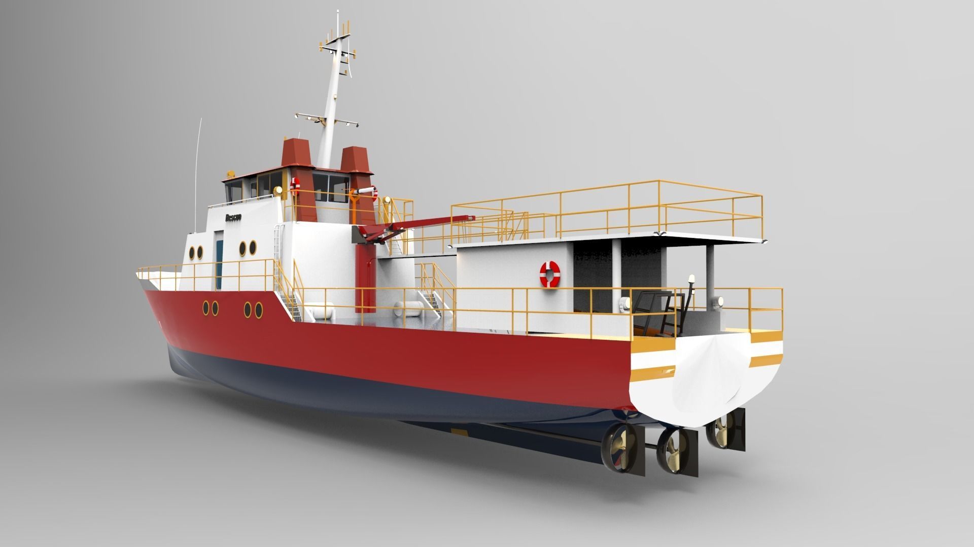 SAR Rescue boat 3D model | CGTrader