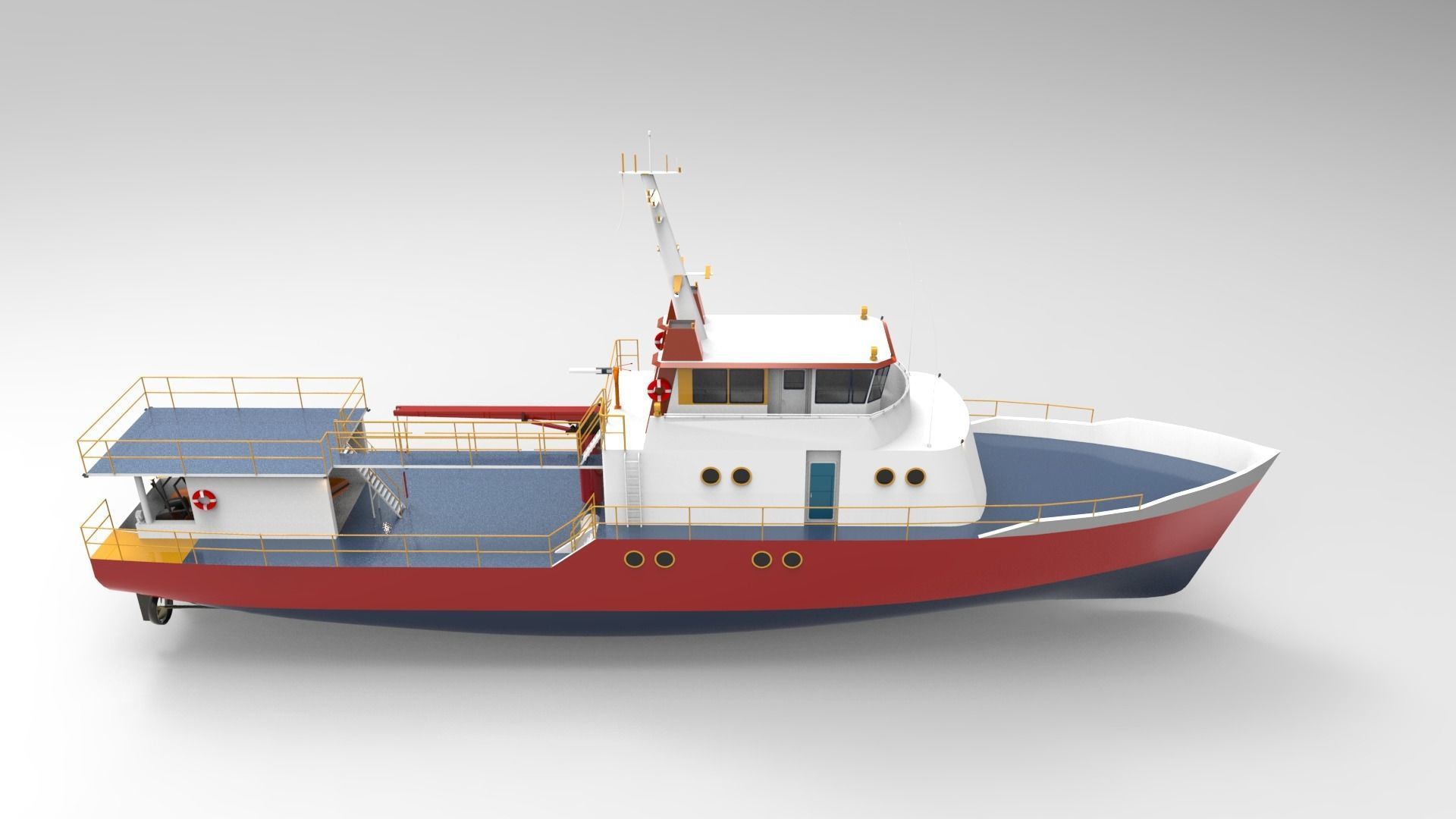 SAR Rescue boat 3D model | CGTrader