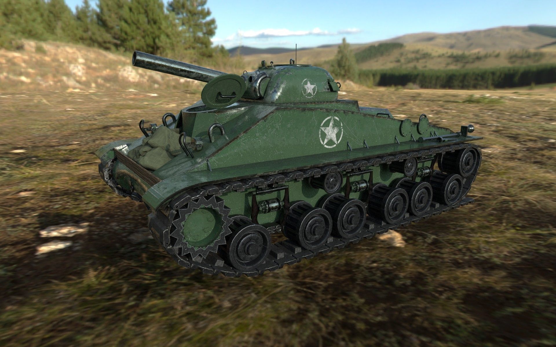 WWII Sherman Tank 3D model | CGTrader